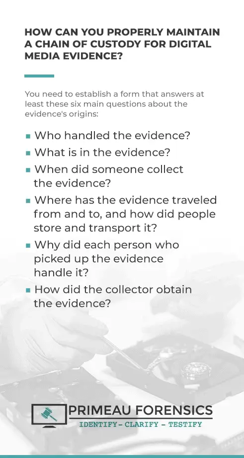 How to Establish and Maintain for Audio and Video Evidence